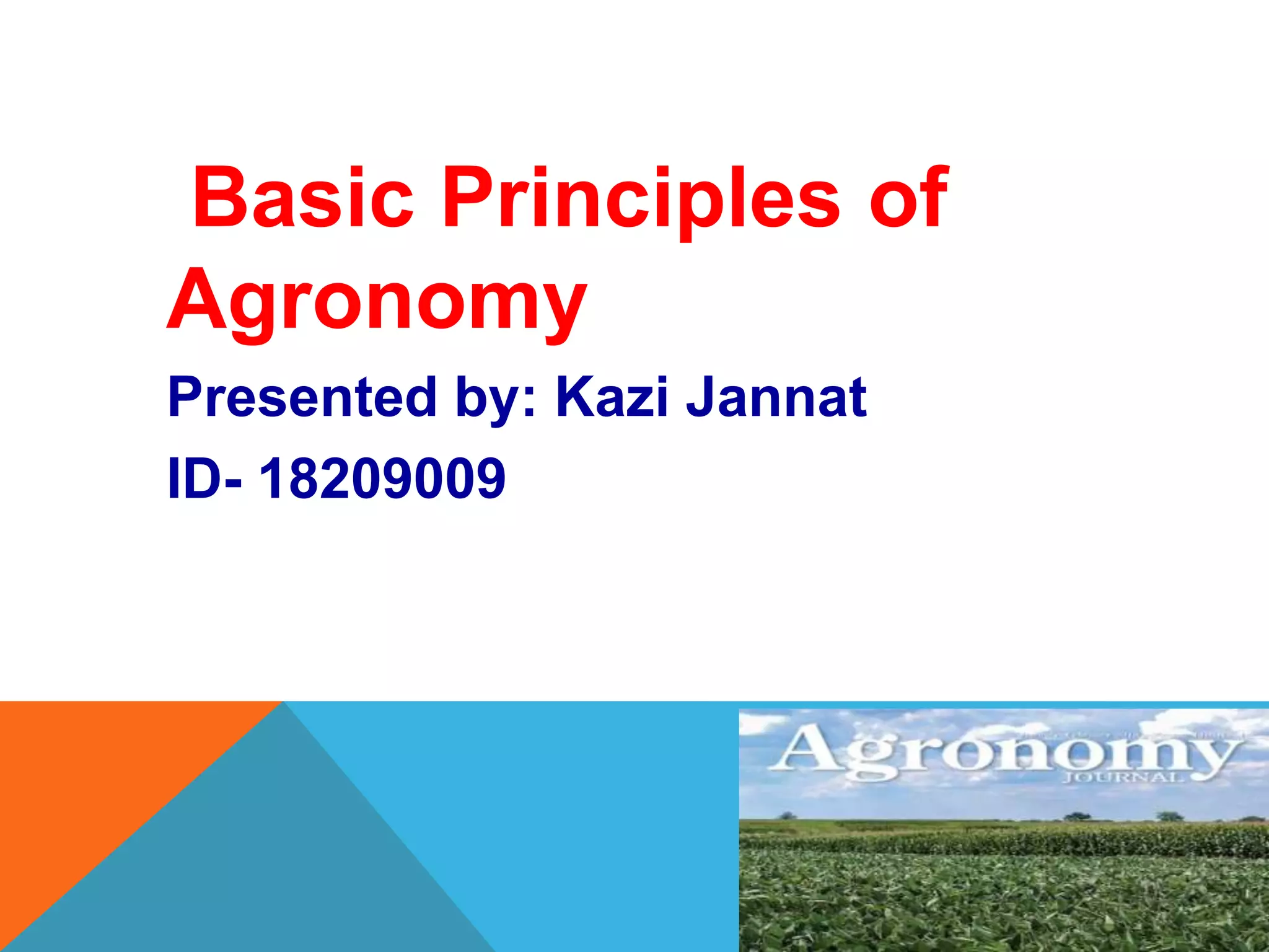 Agronomy presentation | PPTX