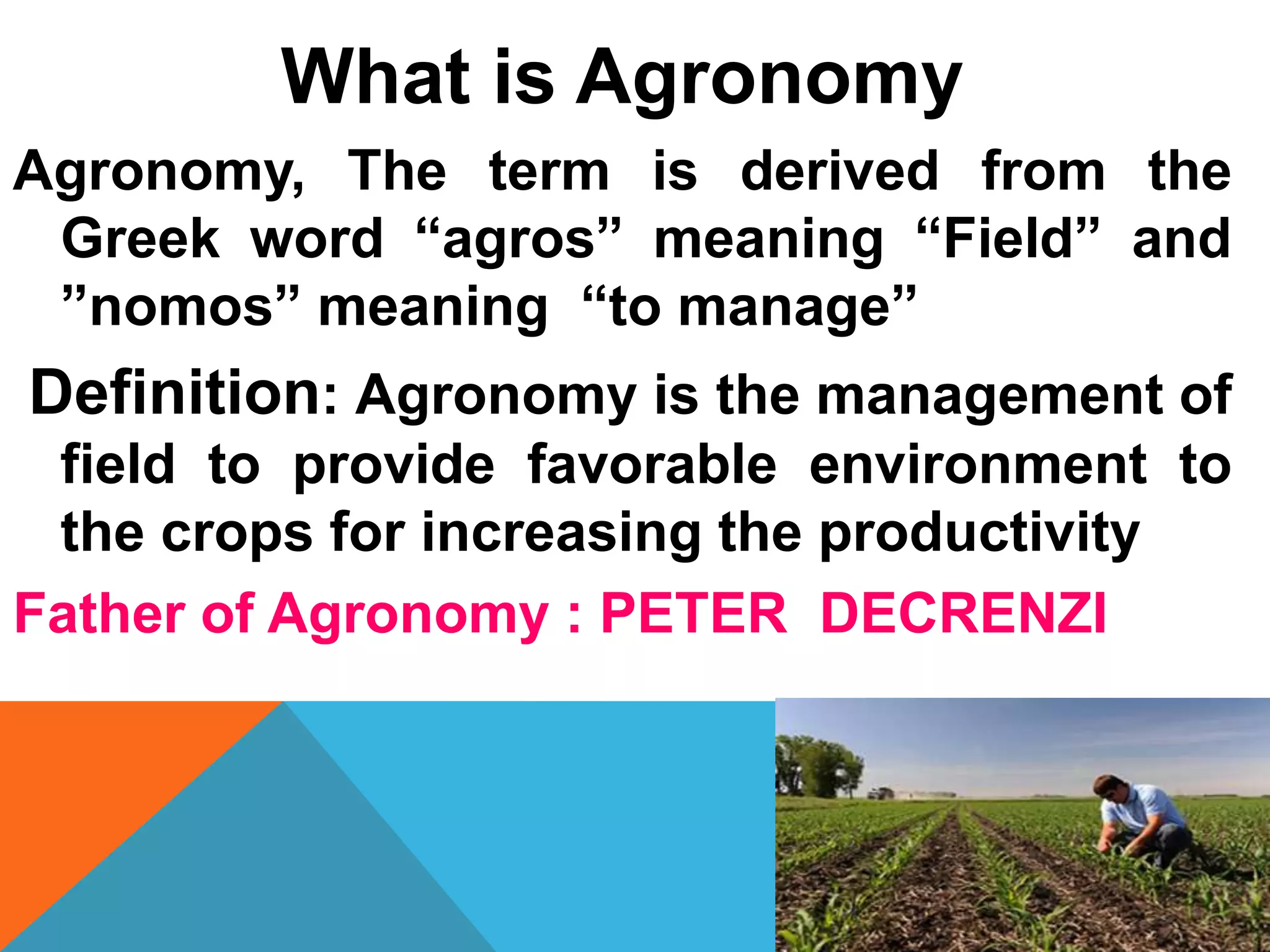 Agronomy presentation | PPTX