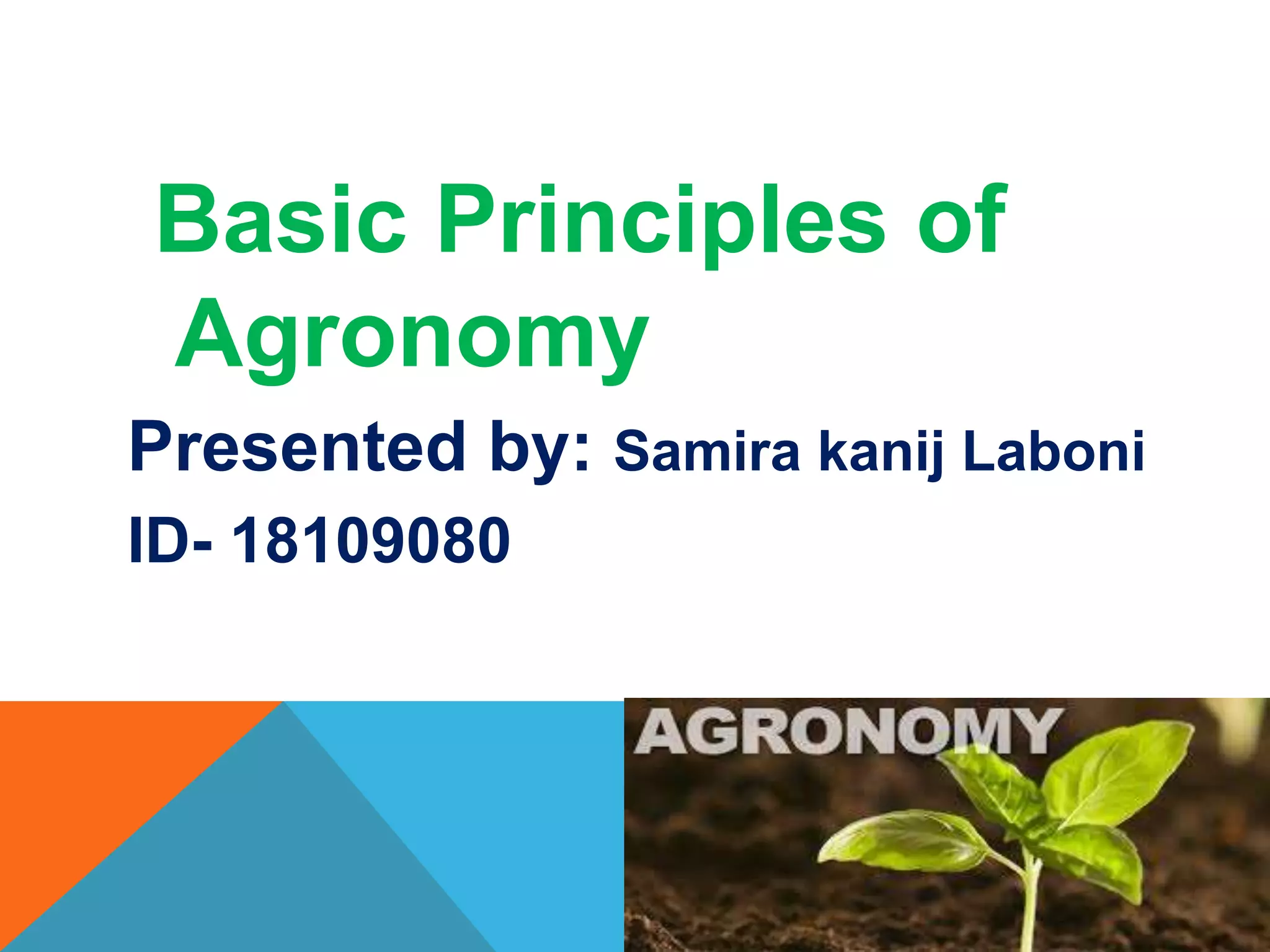 Agronomy presentation | PPTX