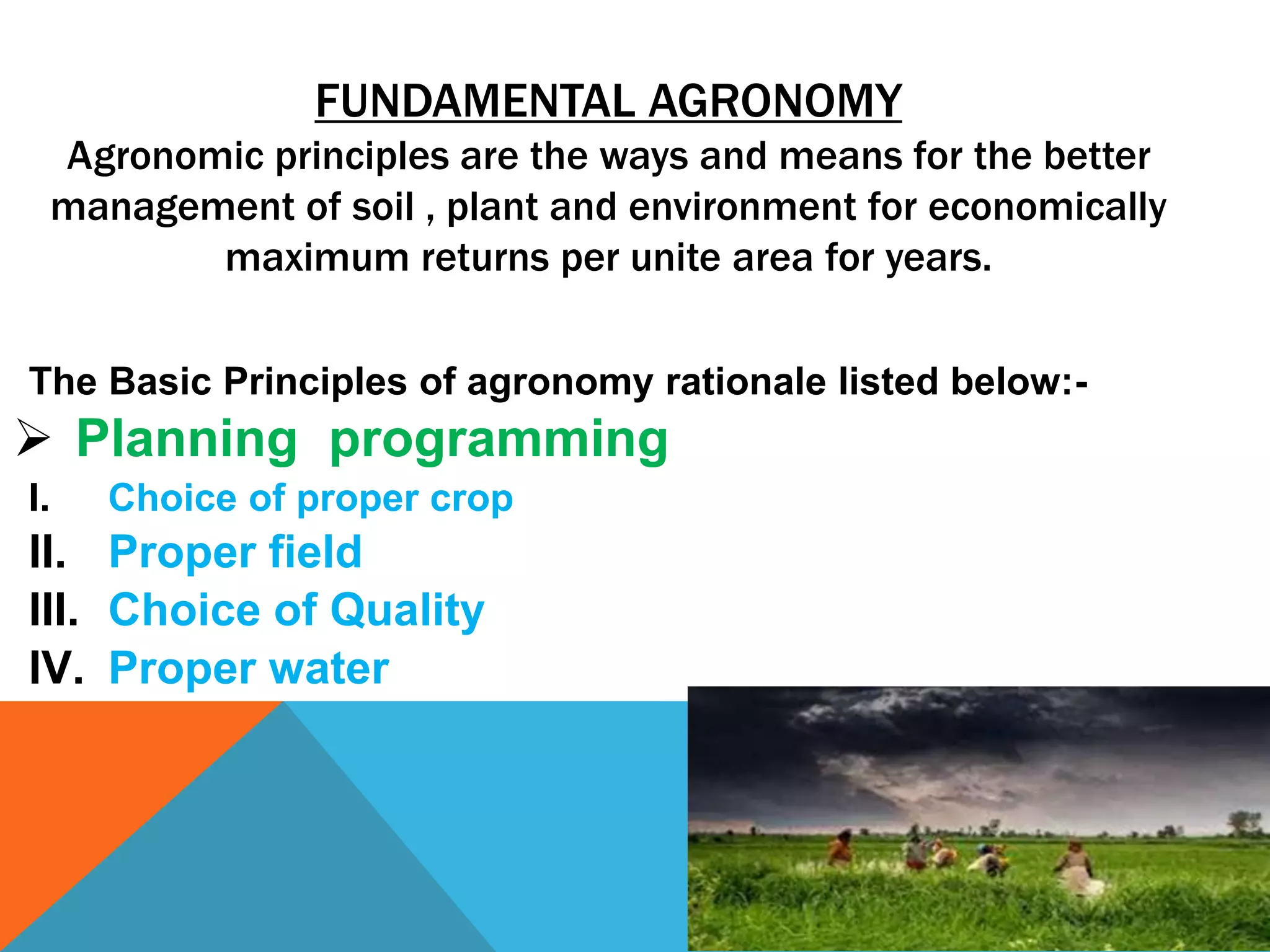 Agronomy presentation | PPTX