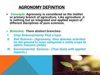 Agronomy presentation | PPTX