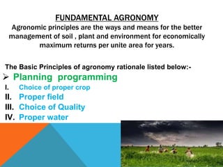Agronomy presentation | PPTX