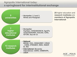 Agropolis international-presentation | PPTX