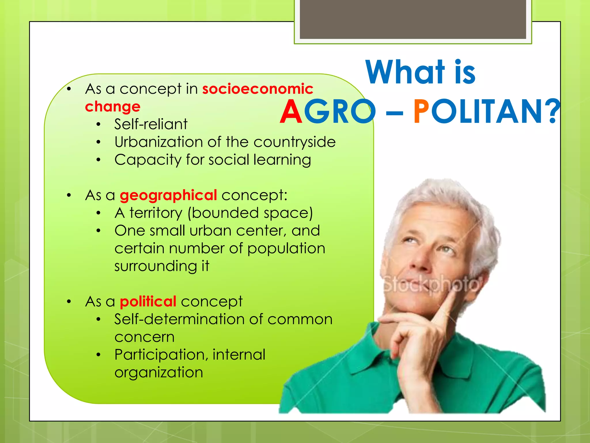 Agropolitan strategy development theories and strategies | PPTX