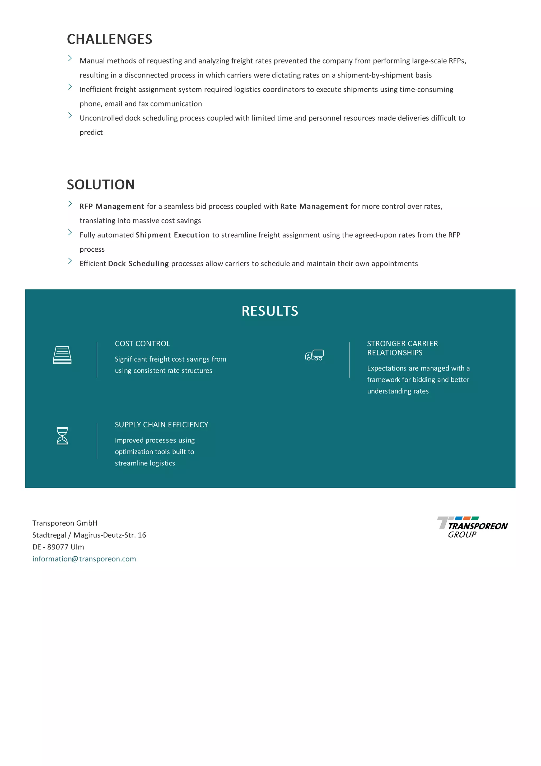 AGROPUR Cooperative_TRANSPOREON Group_Case Study | PDF