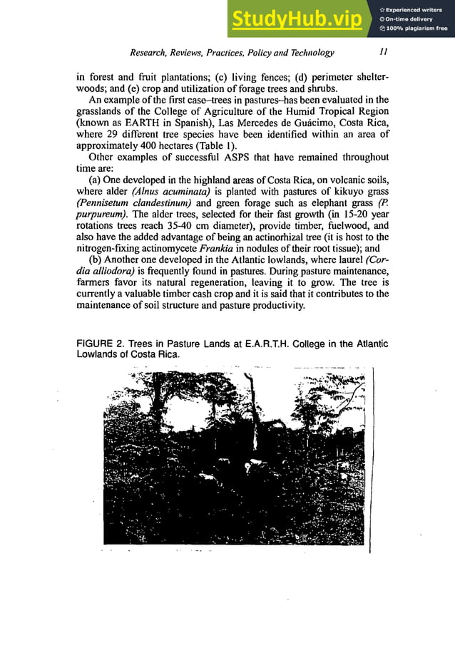 Agrosilvopastoral Systems A Practical Approach Toward Sustainable ...