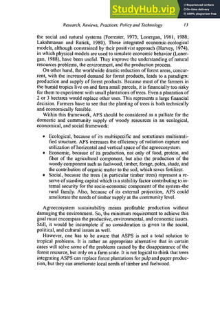 Agrosilvopastoral Systems A Practical Approach Toward Sustainable ...