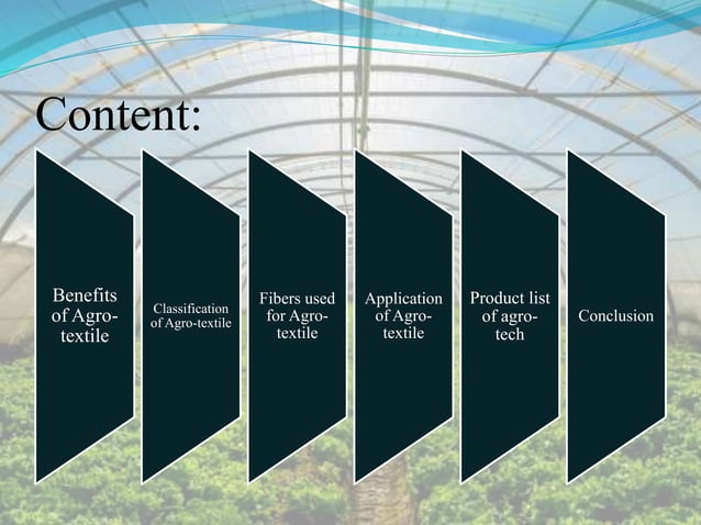 Agrotech (technical textile) | PPTX