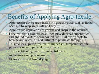 Agrotech (technical textile) | PPTX