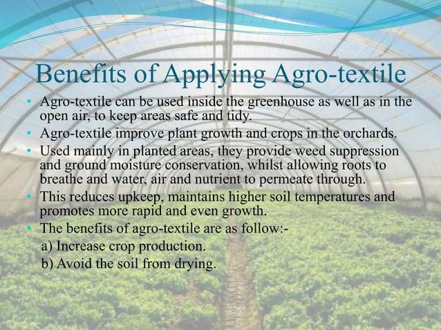 Agrotech (technical textile) | PPTX