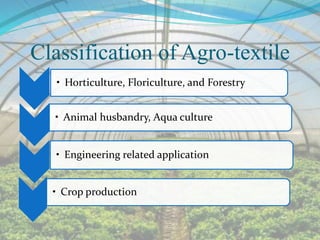 Agrotech (technical textile) | PPTX