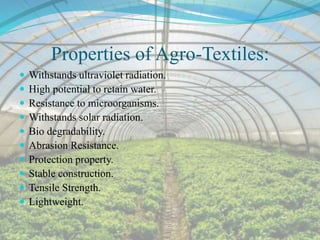 Agrotech (technical textile) | PPTX