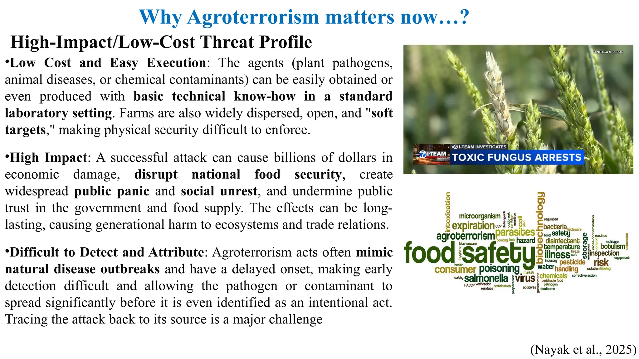 Agroterorism-Strategies for combating risks and costs associated with ...