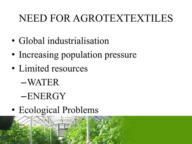 Agrotextiles an emerging field | PPT