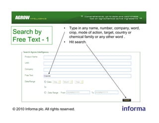 Agrow Intelligence User Guide | PDF