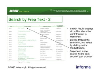 Agrow Intelligence User Guide | PDF