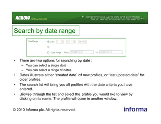 Agrow Intelligence User Guide | PDF