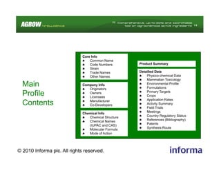 Agrow Intelligence User Guide | PDF