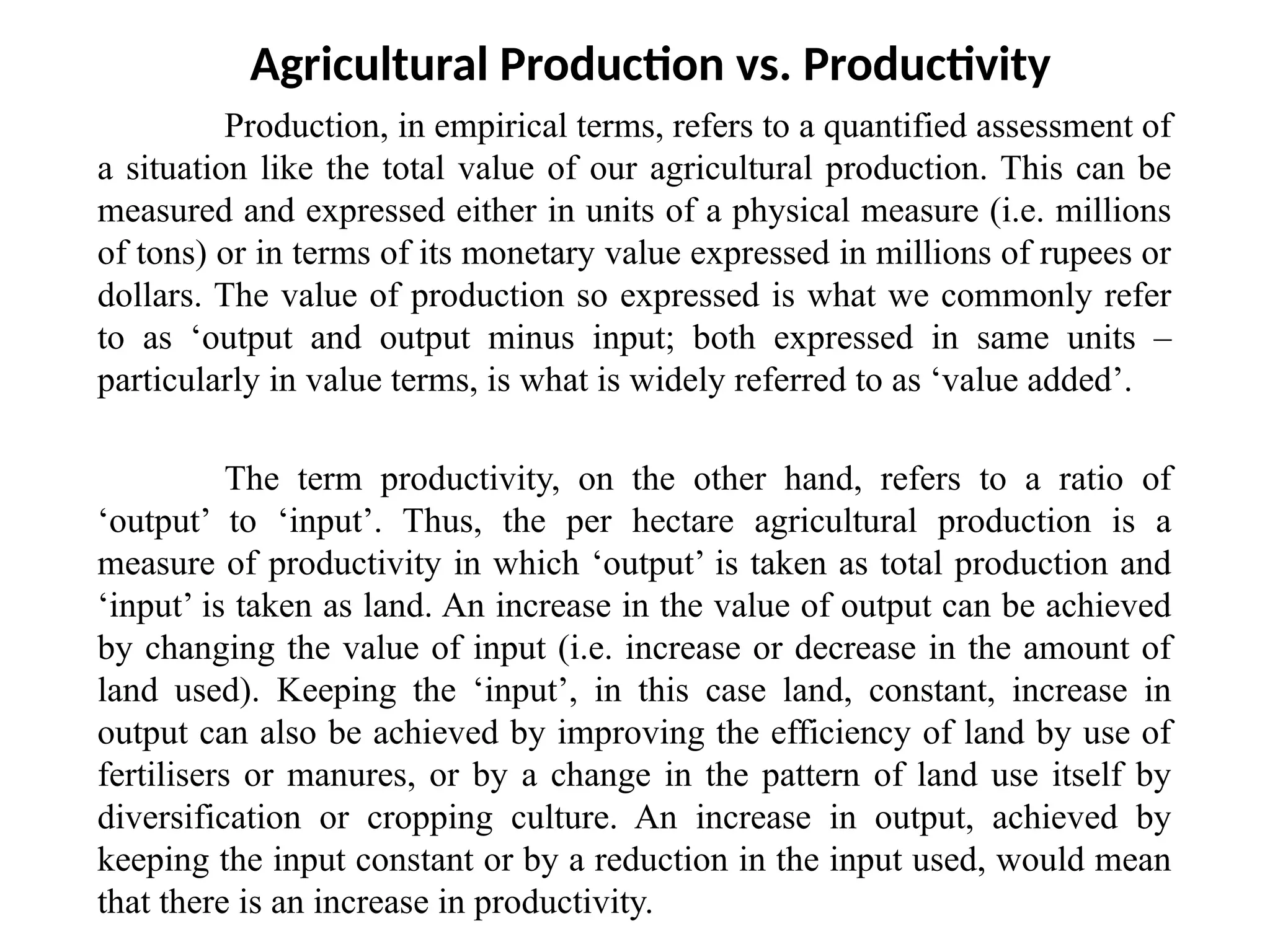 Agricultural production and calculation of crop diversification.pptx