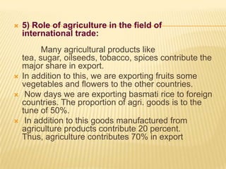 Agrriculture in national economy | PPTX