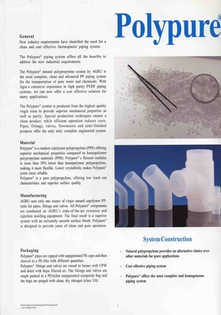 Agru polypure natural polypropylene piping system | PDF