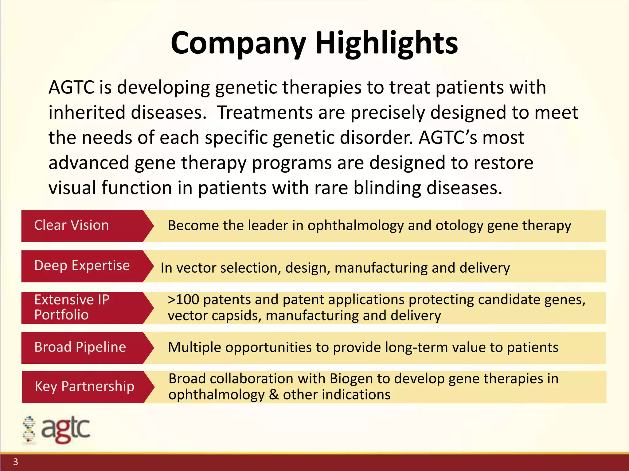 Posterior Segment Company Showcase - AGTC | PPT