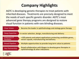 Posterior Segment Company Showcase - AGTC | PPT