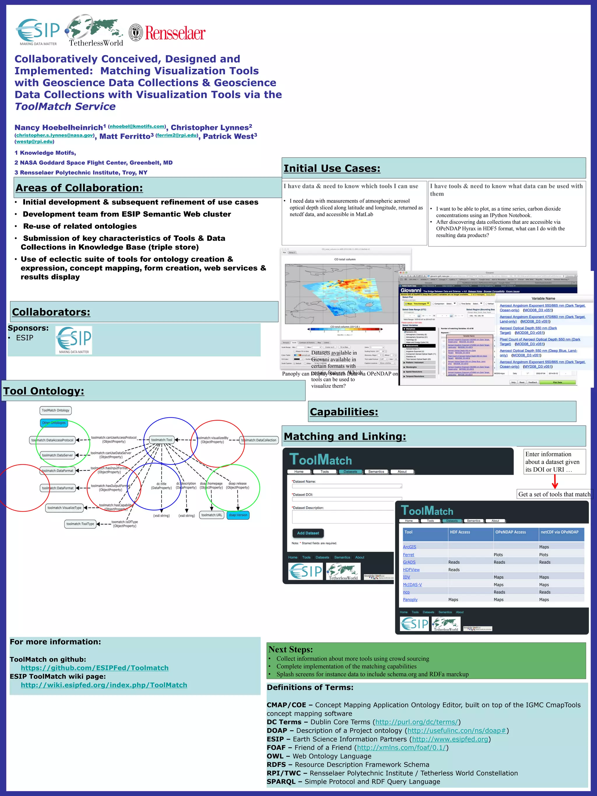 Collaboratively Conceived, Designed and Implemented: Matching Visualization Tools with ...