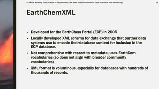 Boosting Data Science in Geochemistry: We Need Global Geochemical Data Standards and Networking ...