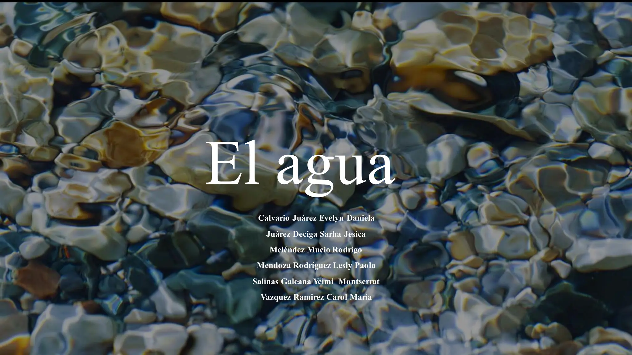 Agua, concepto, características, tipos de agua. | PPT