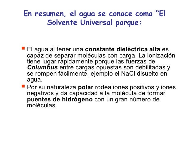 Por Que El Agua Es Un Solvente Universal - abstractor