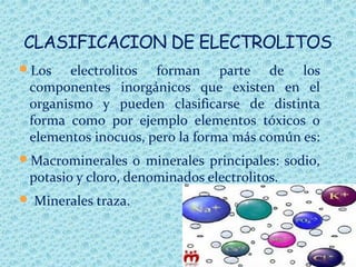 Agua y electrolitos | PPT