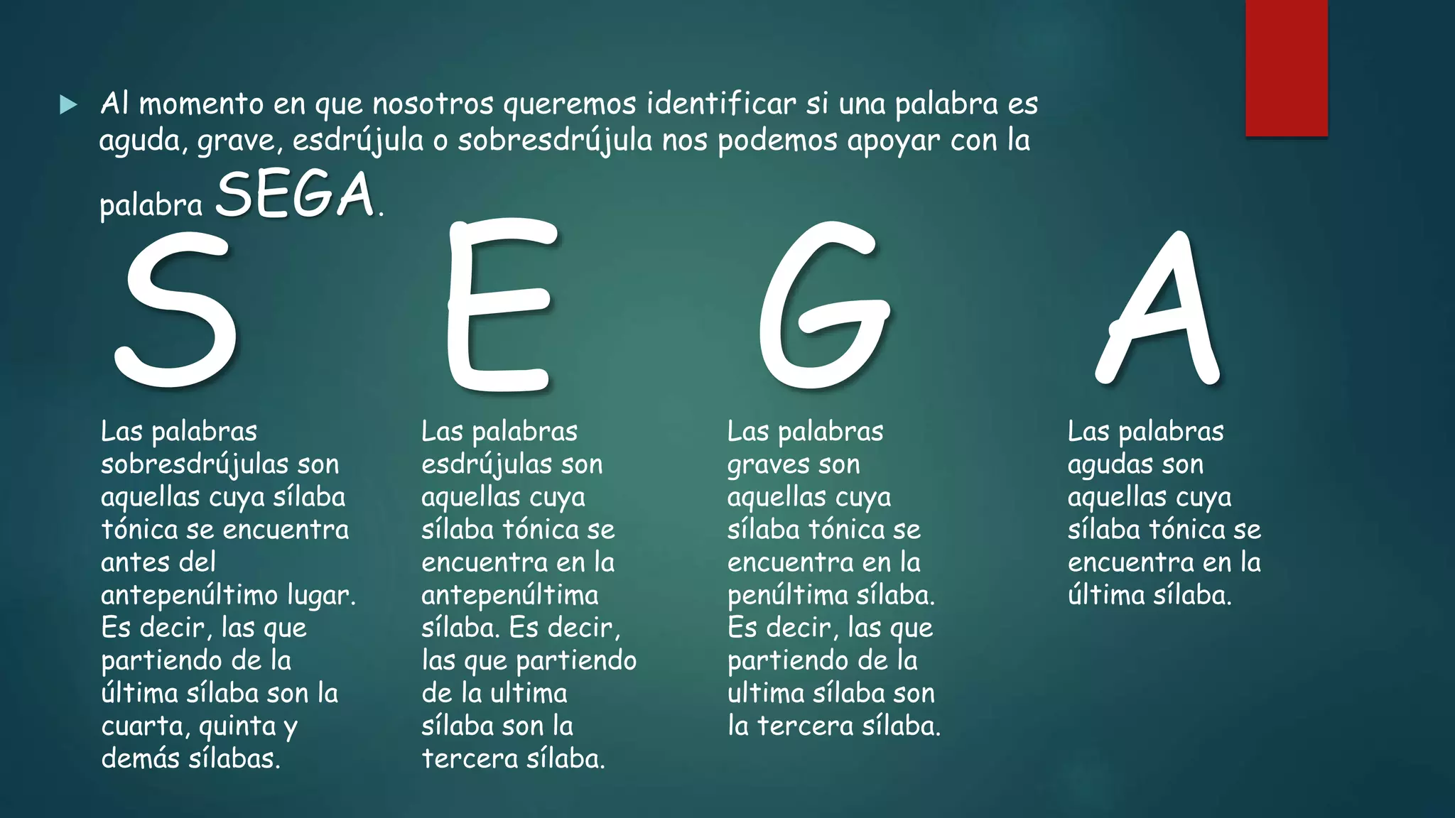Agudas, graves, esdrújulas y sobresdrújulas | PPTX | Musical ...