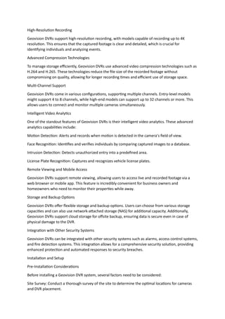 A Guide About Geovision CCTV DVR| esentia post | DOCX