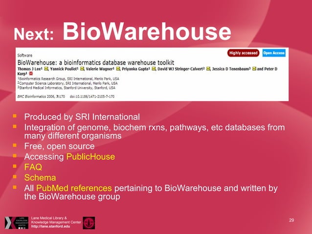 A guided SQL tour of bioinformatics databases | PPT | Databases | Computer Software and Applications