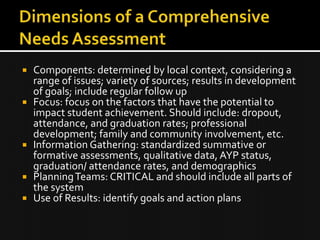 A guide for comprehensive needs assessment | PPT