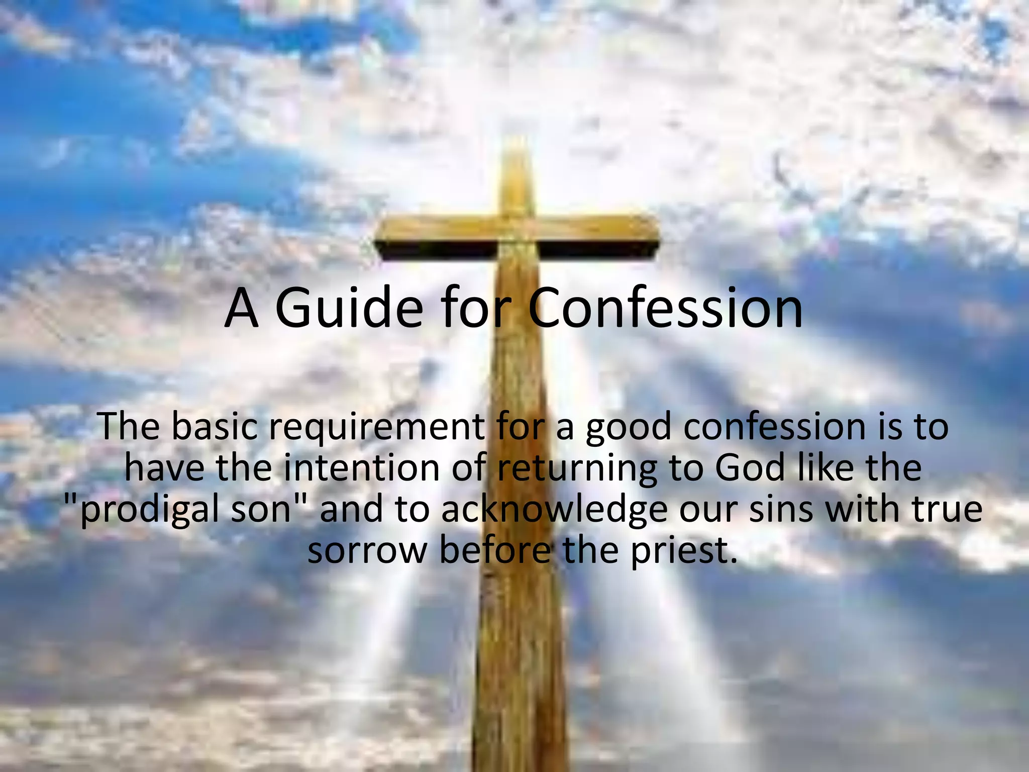 A guide for confession | PPTX