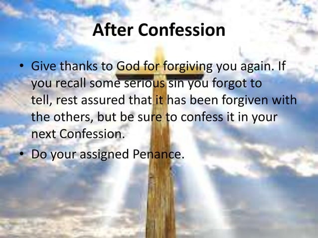 A guide for confession | PPTX | Christianity | Religion & Spirituality
