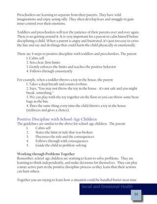 Social Emotional Health: A Guide for Families with Children Birth to ...