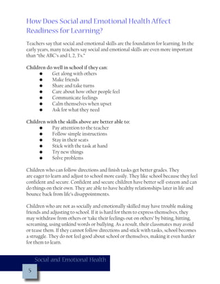 Social Emotional Health: A Guide for Families with Children Birth to ...