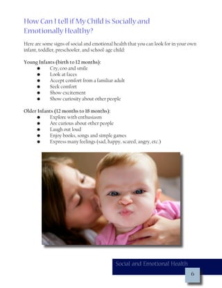 Social Emotional Health: A Guide for Families with Children Birth to ...