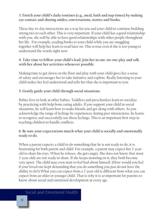 Social Emotional Health: A Guide for Families with Children Birth to ...