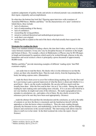 A Guide For Internal And External PhD Examiners | PDF