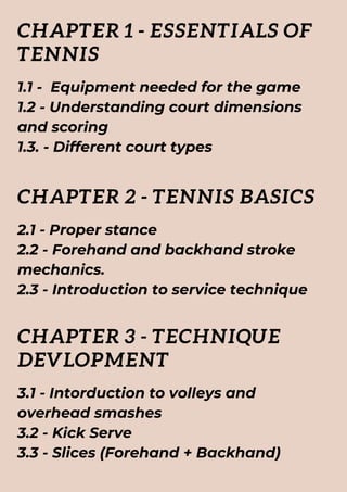 A Guide into the world of Tennis (E BOOK) | PDF