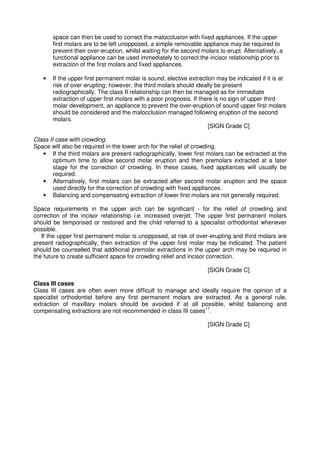 A guideline for the enforced extraction of first permanent molars in ...