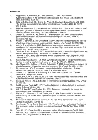 A guideline for the enforced extraction of first permanent molars in ...