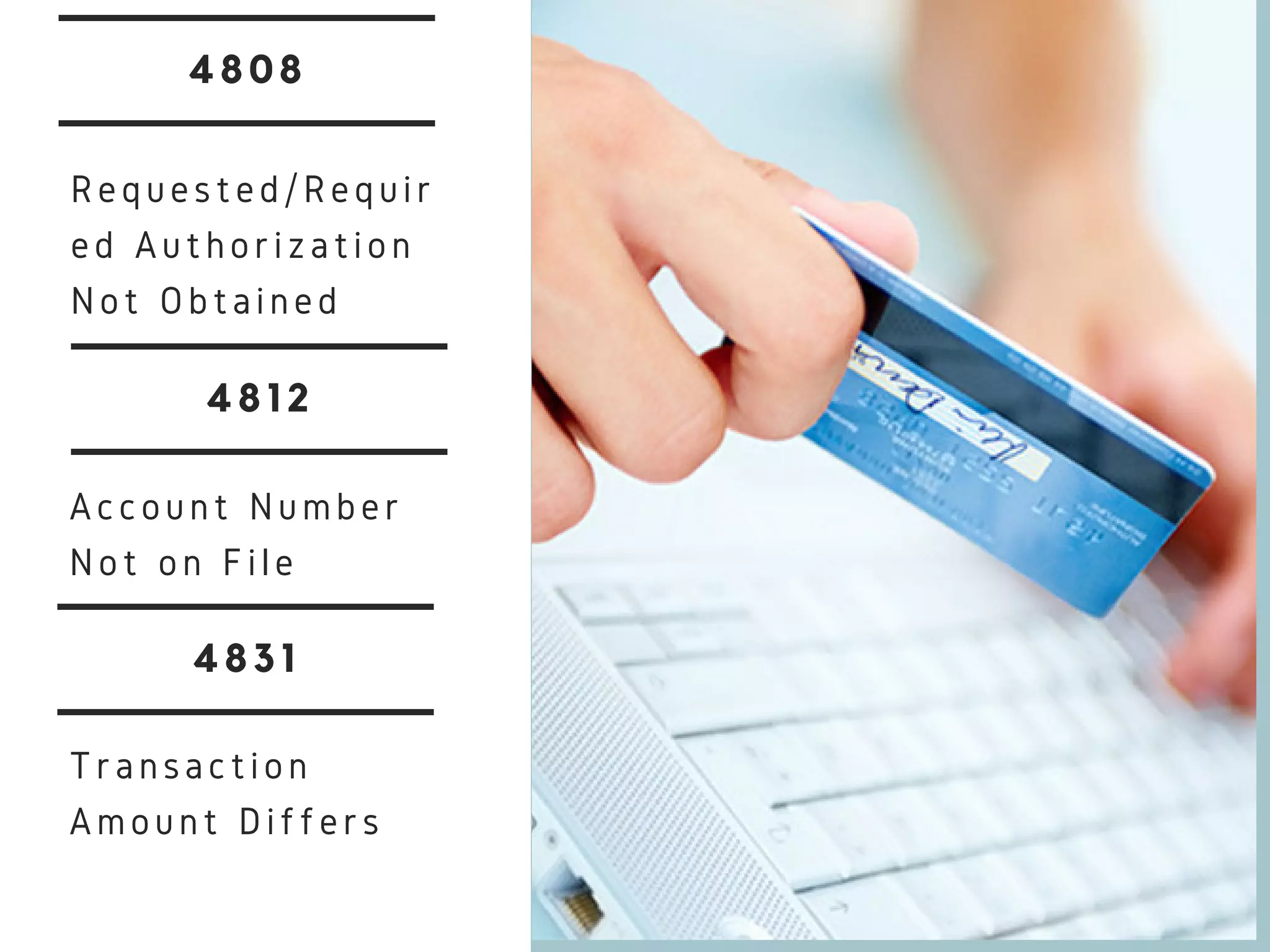 A Guideline of Master Card Reason Code for Chargeback Prevnetion | PPT