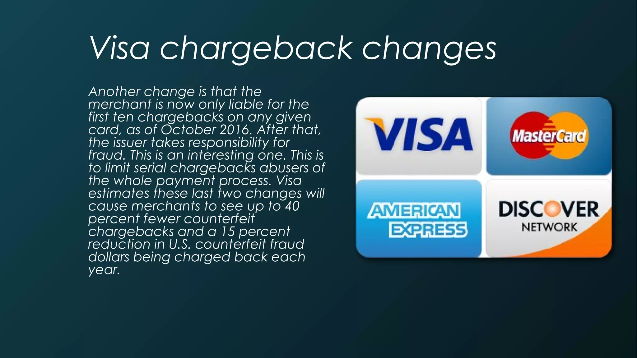 A guideline of visa chargeback policy changes | PPT