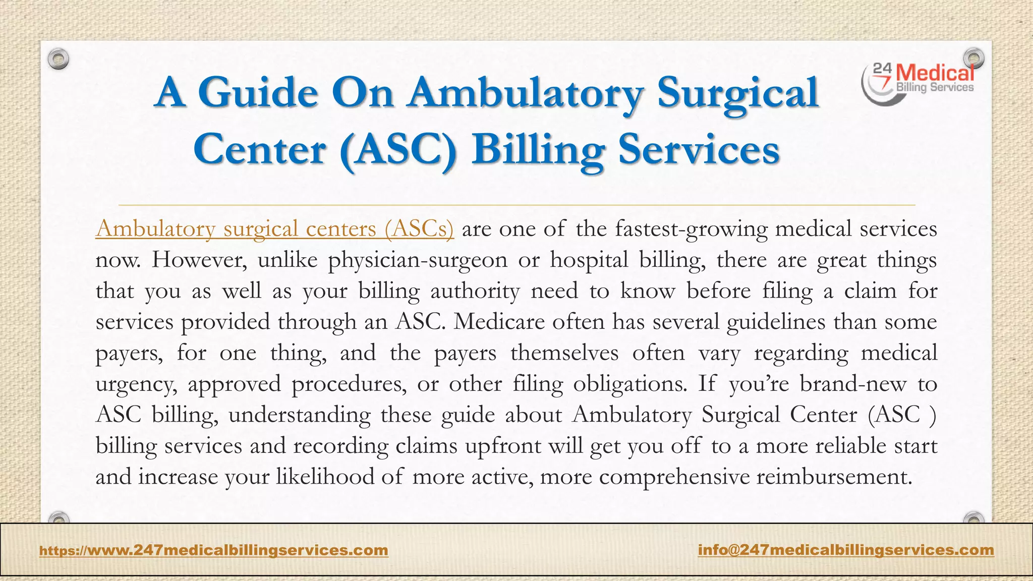 A Guide On Ambulatory Surgical Center (ASC) Billing Services.pdf