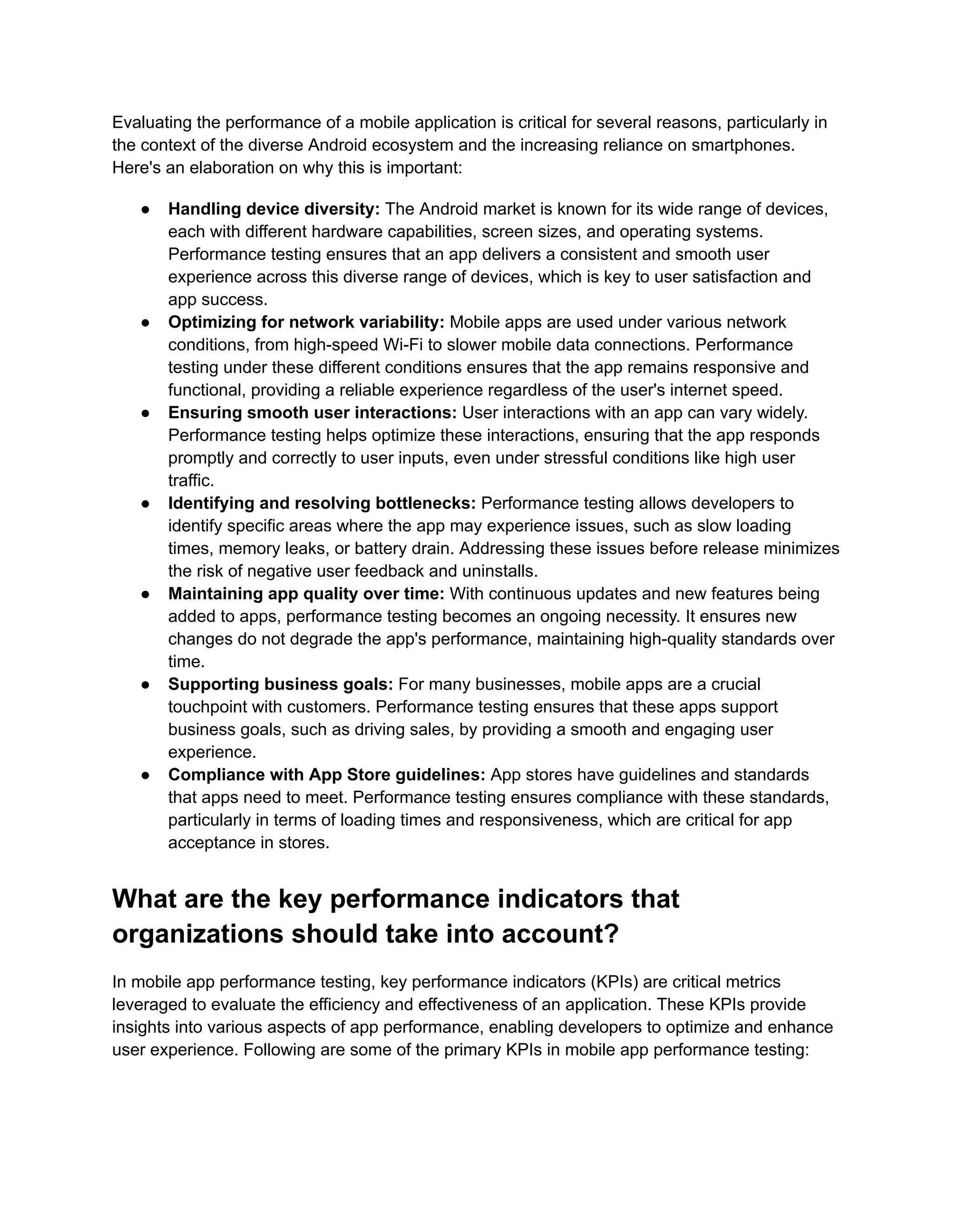 A Guide On Automated Mobile App Performance Testing And Optimization Pdf